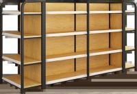 China Factory Custom Size white Color logo  for supermarket round shelf display retail for sale