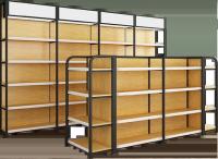 China Factory Custom Size white Color logo  for supermarket round shelf display retail for sale