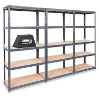 China Factory Custom 2-5 Tier Adjustable Industrial Racking Garage Shelving For Warehouse Storage for sale