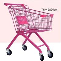 China 120 kg capacity heavy duty 100 mm wheel blue colour size super market  shopping trolleys & carts for sale
