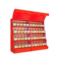 China Factory Custom beautiful exibidor de caramelos rack supermarket snack store shelves display rack for sale