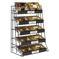 China Custom Size Color logo red  gondola shelving for sale