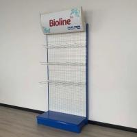 China Factory Custom Size Color logo gondola shelving supermarket shelves metal exhibit display rack shelf for sale