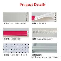 China Milk White Gondola Display Rack Single Sided Medium Duty Shelves for sale