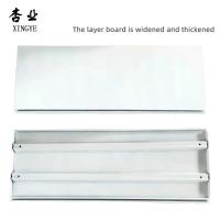 China Milk White Gondola Display Rack Single Sided Medium Duty Shelves for sale