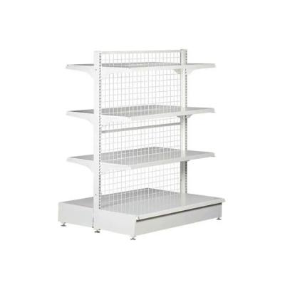 China Factory Custom Double Sided Mesh Back Shelving Grid Shelves for sale
