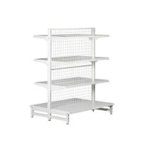 China Factory Custom Double Sided Mesh Back Shelving Grid Shelves for sale
