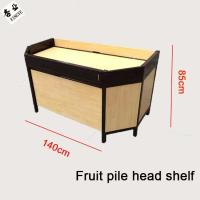 China Wooden Racks Gondola Display Shelf For Fruits And Vegetables Single Sided for sale