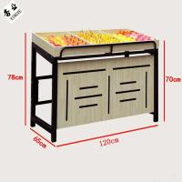 China Wooden Racks Gondola Display Shelf For Fruits And Vegetables Single Sided for sale