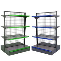 China Design Supermarket Shopping Shelf Advertising Display Rack Single Side Commercial Hanging Basket Shelf for sale