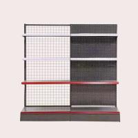 China Single Side Display Grid Rack Heavy Duty Supermarket Shelving for sale
