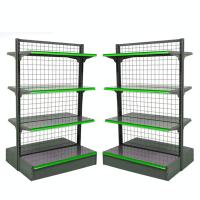 China Groceries Store Grid Shelves Can Custom Supermarket Equipment Display Shelves for sale
