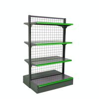 China Groceries Store Grid Shelves Can Custom Supermarket Equipment Display Shelves for sale