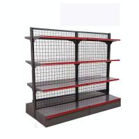 China Groceries Store Grid Shelves Can Custom Supermarket Equipment Display Shelves for sale