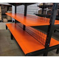 China Factory Custom Blue Double Sided Supermarket Shelves Double Sided Mesh Gondola for sale