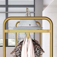 China Factory Custom Color Size Gold Clothing Rack Modern Boutique Display Rack Gold Display Rack for sale