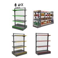 China Shanghai Supplier Supermarket Equipment Retail satilik market raflari white back net supermarket shelf grid shelves for sale