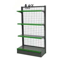 China Factory Customized Size Color Logo Shanghai Xingye Shelf Yellow Mesh Gondola Shelving Hardware Store Shelf for sale