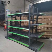 China Grid Mesh Back Gondola Shelving Heavy Duty Supermarket Rack Single Sided for sale