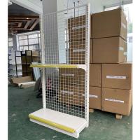 China Shanghai Supplier Supermarket Equipment Retail milk white back net supermarket shelf grid shelves mesh gondola shelving for sale