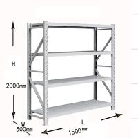China 4 Layers  Multifunction Warehouse Steel Storage Rack Supermarket Storage Shelf for sale