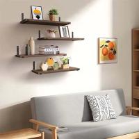 China Medium Duty Wall Mounted Storage Shelves Rustic Wood Floating Shelves for sale
