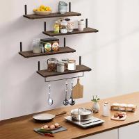 China Medium Duty Wall Mounted Storage Shelves Rustic Wood Floating Shelves for sale