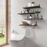 China Medium Duty Wall Mounted Storage Shelves Rustic Wood Floating Shelves for sale
