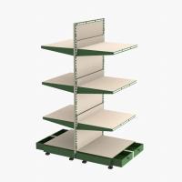 China Factory custom color size  double-sided supermarket racks wholesale grocery shop racks for sale