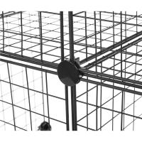 China 4 Cube Wire Grid Storage Shelves Black 14