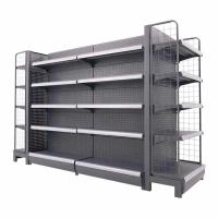 China Factory custom color size  double-sided supermarket racks wholesale hypermarket racks for sale