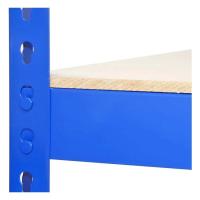 China Blue Garage Storage Shelves Warehouse Rack Heavy Duty Single Sided for sale