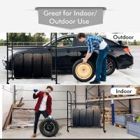 China Metal Garage Tire Storage Rack Custom Heavy Duty Corrosion Protection for sale