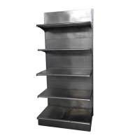 China Factory custom color size metal single-sided department store shelves black store shelving for sale