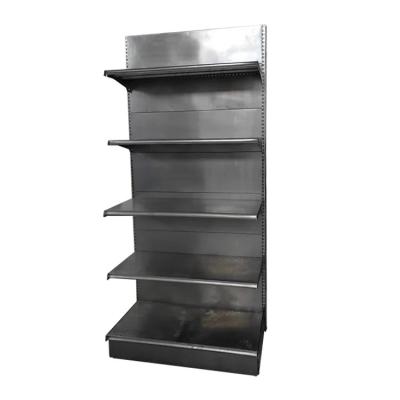 China Factory custom color size metal single-sided department store shelves black store shelving for sale
