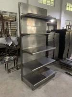 China Factory custom color size metal single-sided department store shelves black store shelving for sale