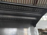 China Factory custom color size metal single-sided department store shelves black store shelving for sale