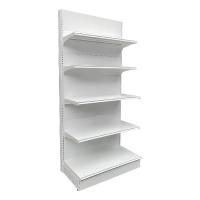 China Factory custom color size metal super markat racks white gondola shelving for sale