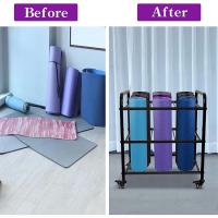 China Yoga Mat Storage Shelf Rack Medium Duty Single Sided Customzied for sale