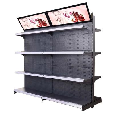 China Factory custom color size metal cosmetics shelf shanghai supermarket shelves large shelves for store for sale