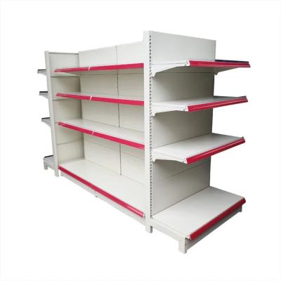 China Factory custom color size metal pharmacy shelves white supermarket shelves for sale