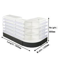 China Hot Selling and High Quality Supermarket Checkout New Counters Cashier Counter for sale