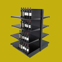 China Factory custom color size metal black liquor store shelving for sale