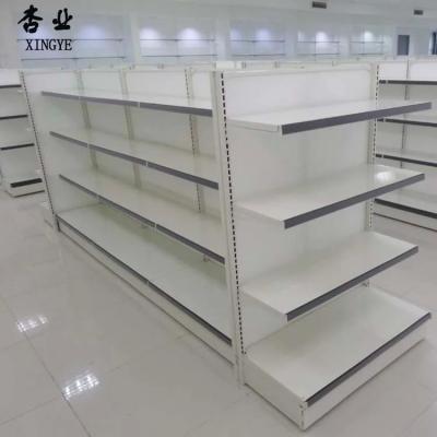 China Factory custom color size metal gondola shelving pharmacy for sale