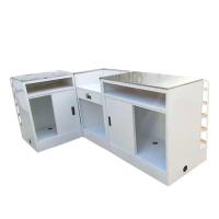 China New Product Cash Desk Supermarket Cashier Counter Cold Rolled Steel White/black BV/SGS for sale
