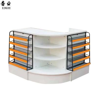 China Retail Supermarket Checkout Counter Cashier Register Table Customoized for sale