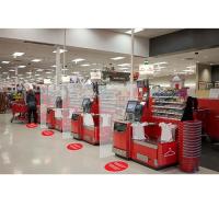 China Factory customization check out counter with shelves for sale