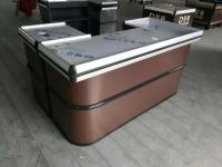 China Small Supermarket Cash Counter Customized Grocery Store Checkout Counter for sale