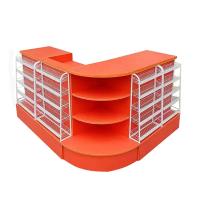 China Metal Supermarket Checkout Counter Heavy Duty Convenience Store Counter for sale