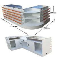 China Metal Supermarket Checkout Counter Heavy Duty Convenience Store Counter for sale